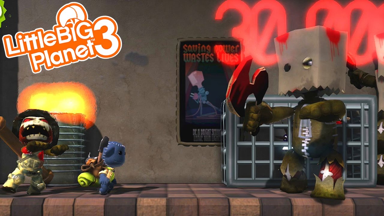 ZOMBIES WANT TO EAT SACKBOY | LittleBIGPlanet 3 Gameplay (Playstation 4 ...