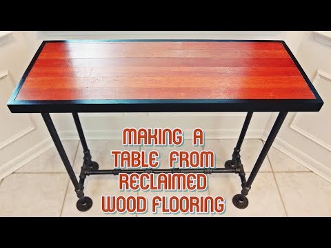 Making a Table From Reclaimed Antique Wood Flooring - YouTube