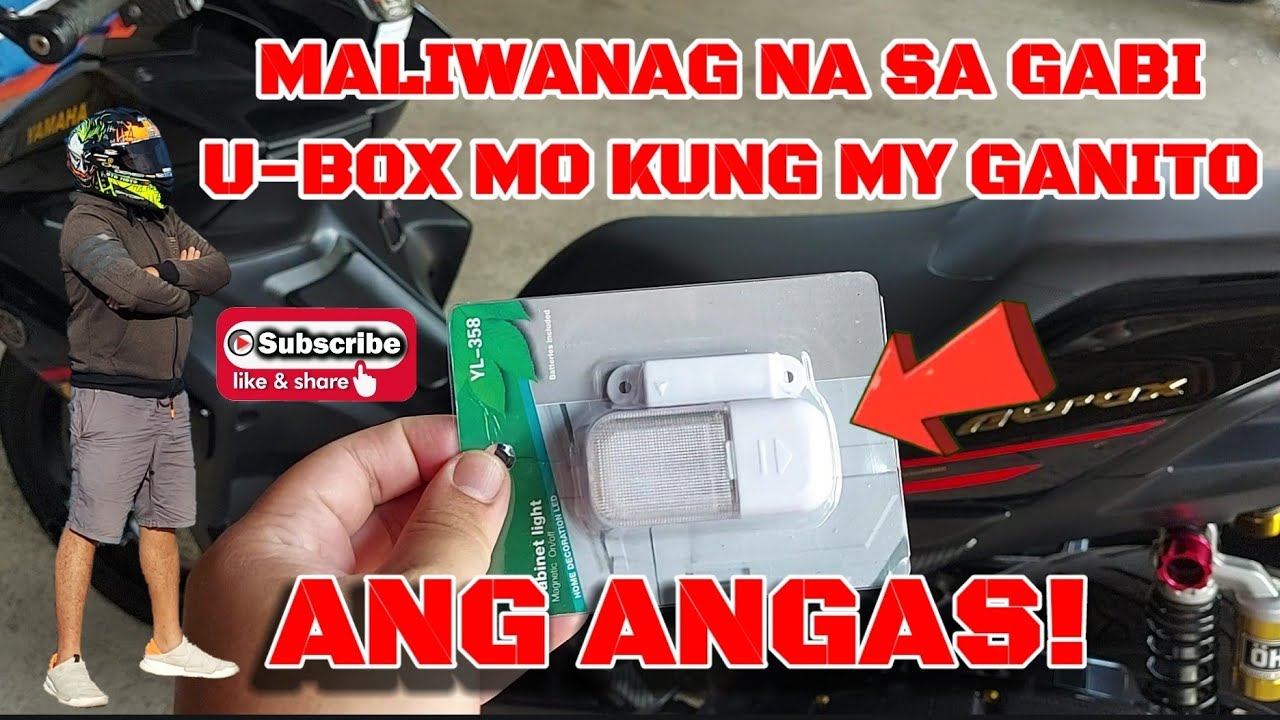 YAMAHA AEROX UNDER SEAT COMPARTMENT LIGHT INSTALLATION / U-BOX - YouTube