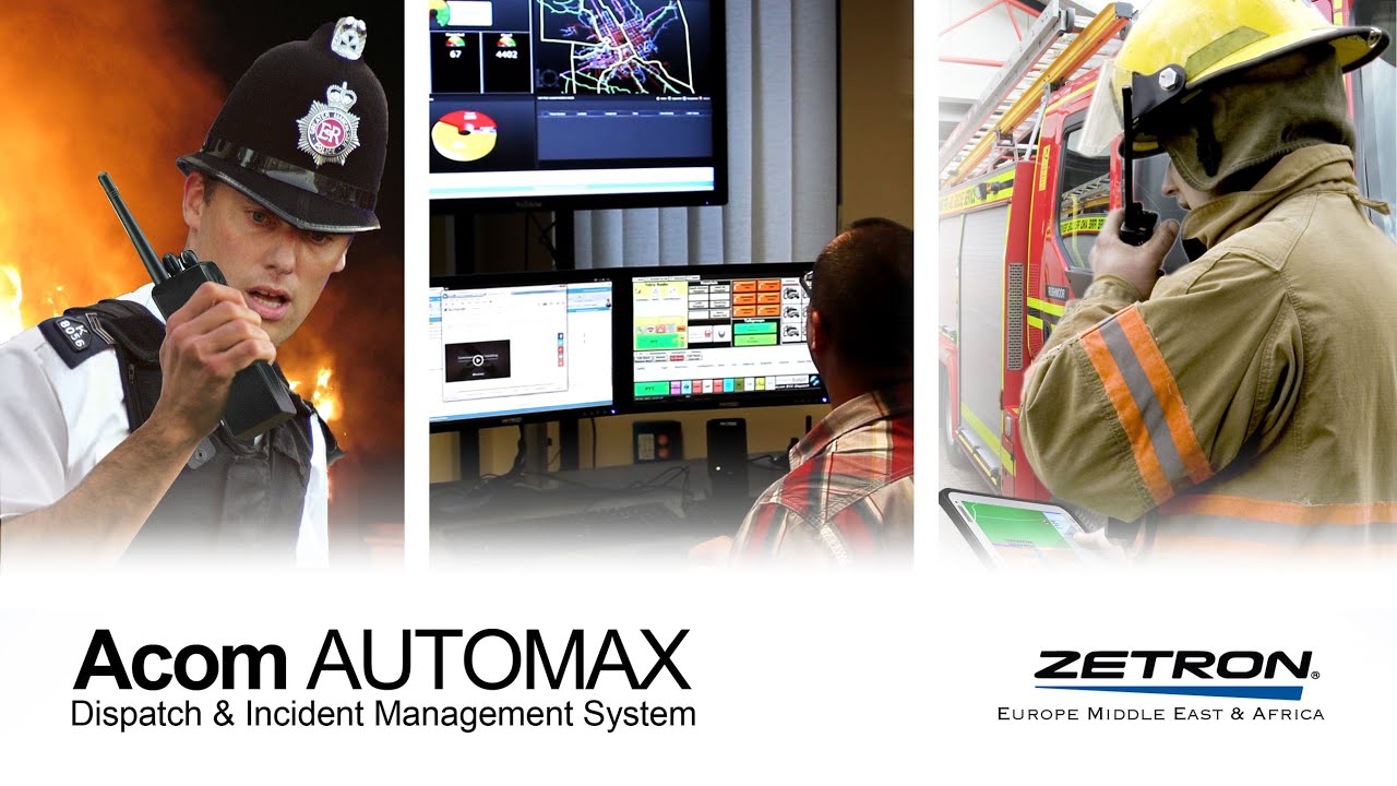 Acom AUTOMAX Dispatch & Incident Management System (Zetron) - YouTube