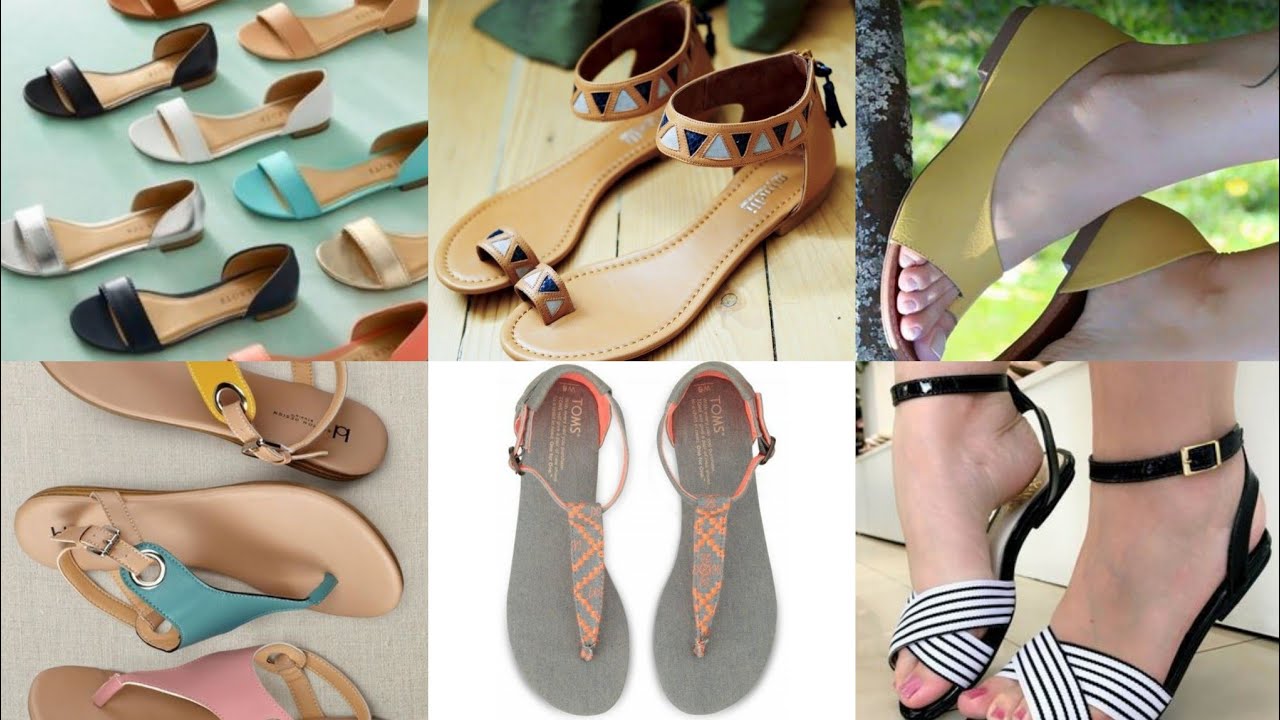 most wearing and elegant women foot wear collection of flat sandals ...