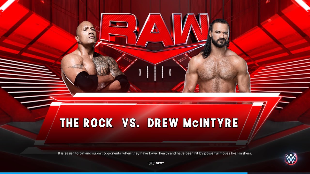 Unbelievable showdown Dwayne Johnson Vs Drew McIntyre at WWE2K23 on PS5 ...
