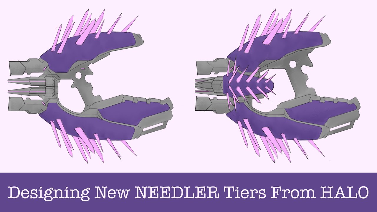 Designing New NEEDLER TIERS from HALO 🔫 #conceptart - YouTube