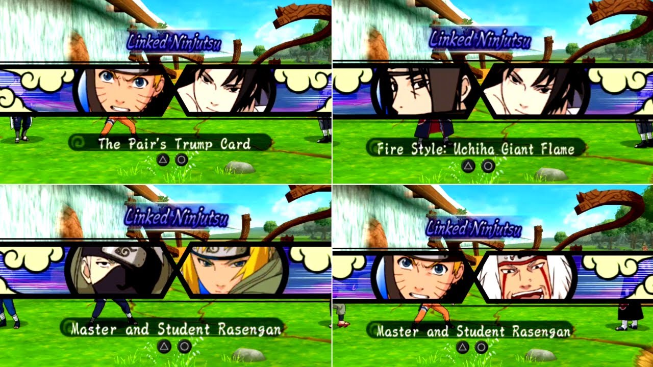 All Team Jutsu - Naruto Shippuden: Ultimate Ninja Heroes 3 - YouTube