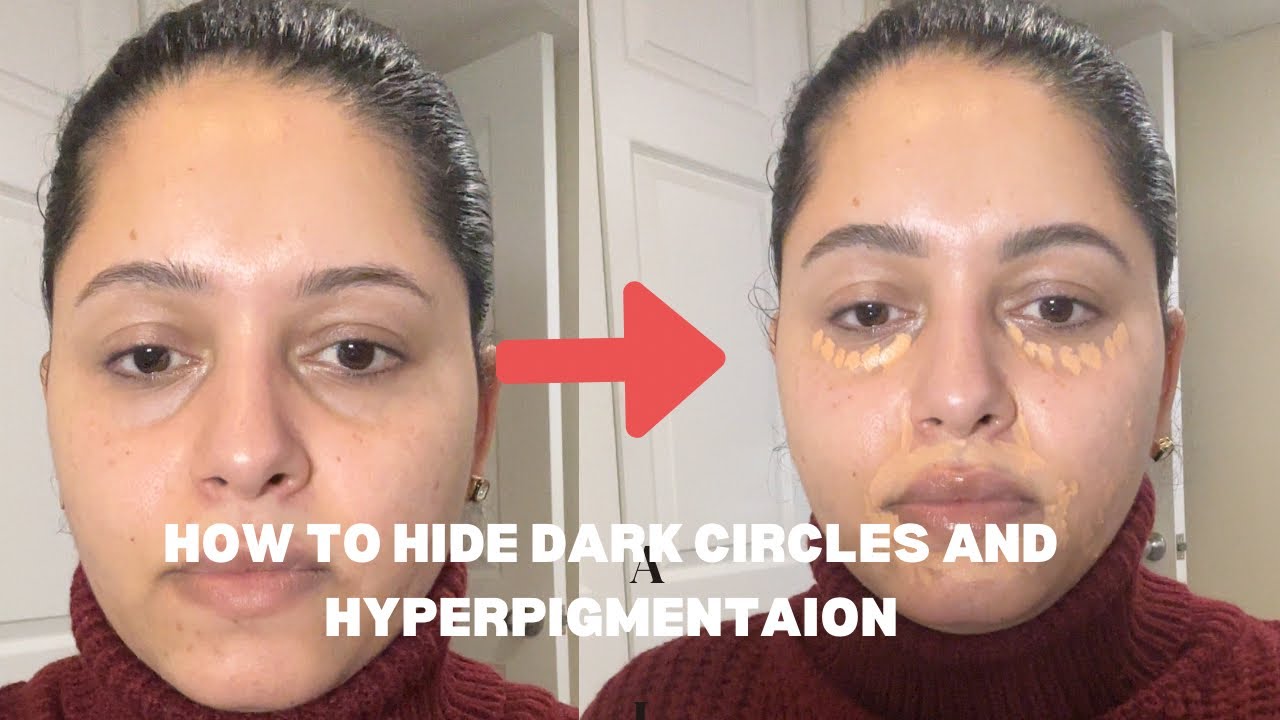 How to hide dark circles and hyperpigmentation step by step for begginners. Color correction ...