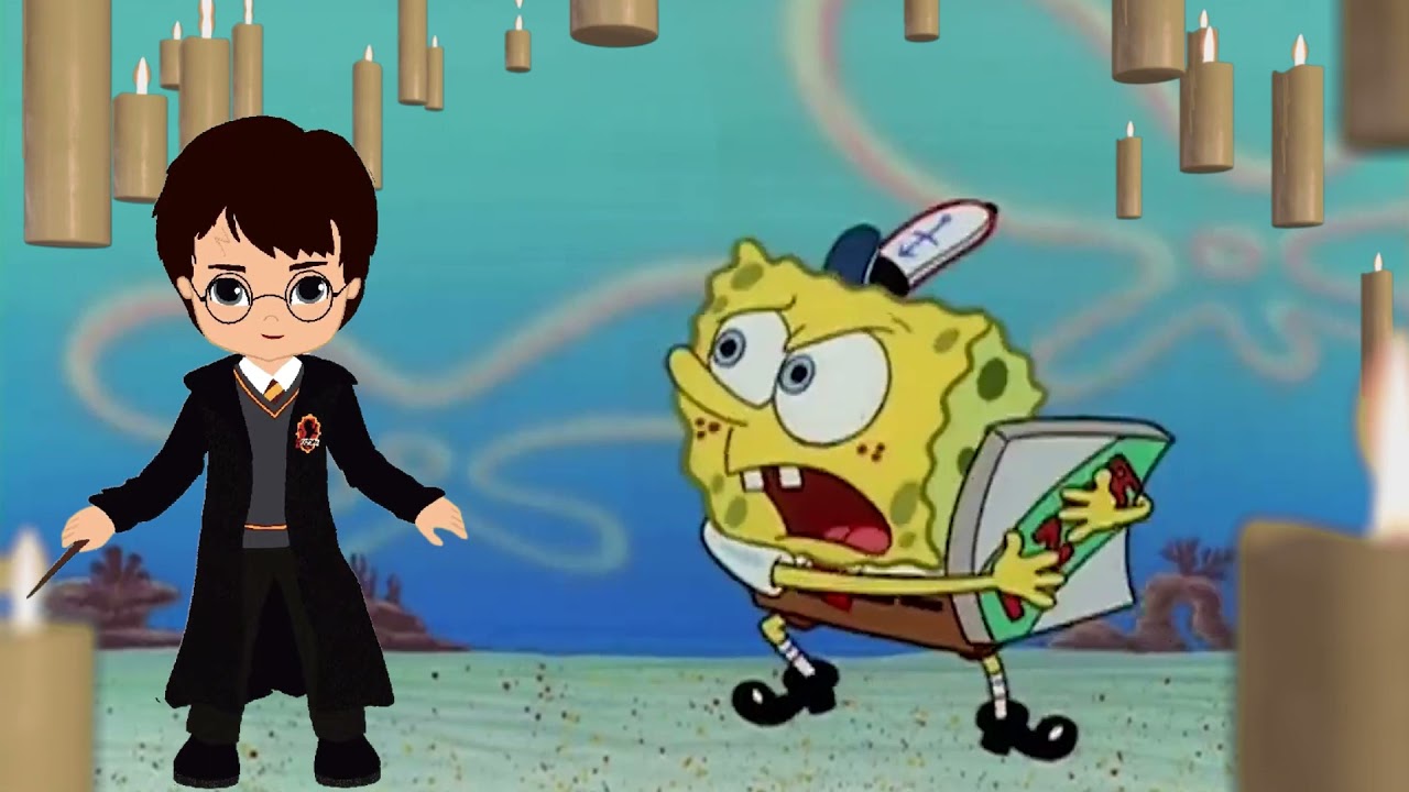 Harry Potter TRYING TO GET A PIZZA FROM SPONGEBOB - YouTube