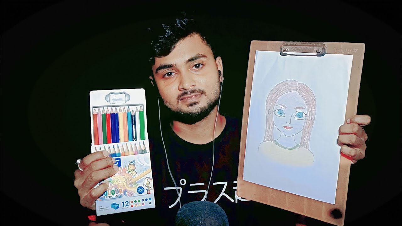 ASMR Drawing on Your Face with Colorful Markers - YouTube