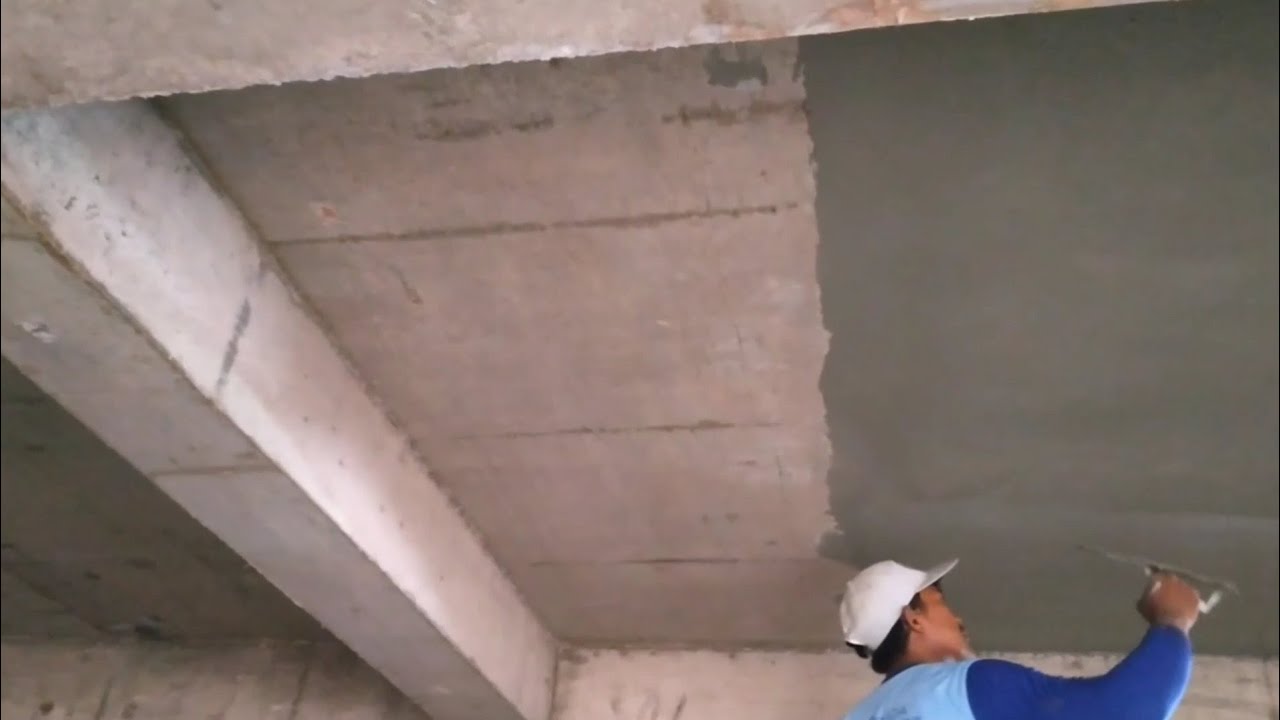 Finishing expose Dag beton dengan Skimcoat - YouTube