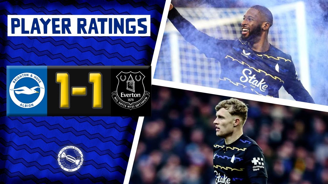 Beto The Hero! Branthwaite So Good At Left Back! | Brighton 1-1 Everton ...