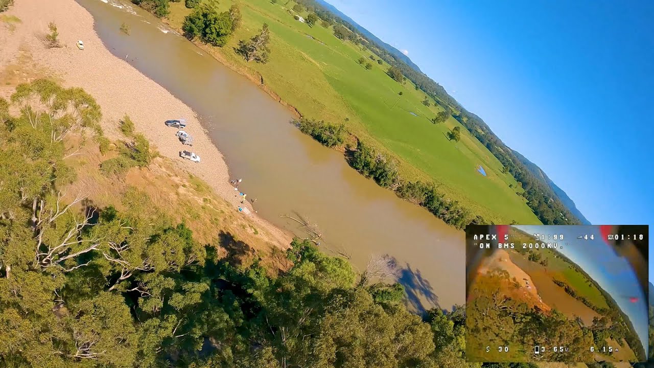 Koree Island Beechwood quadcopter flight 2 weeks after floods. Apex ...