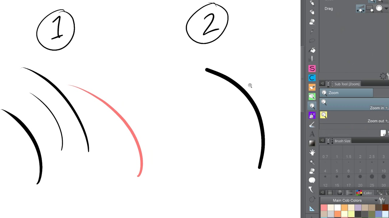 Faking line tapering in Clip Studio - YouTube