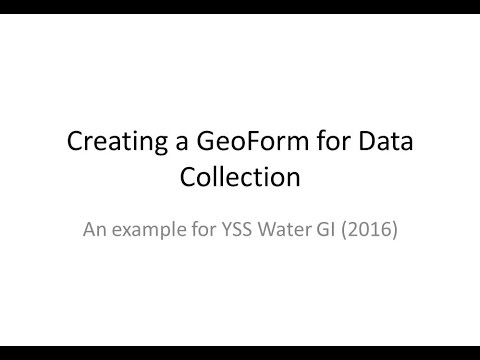 Creating an ArcGIS GeoForm - YouTube