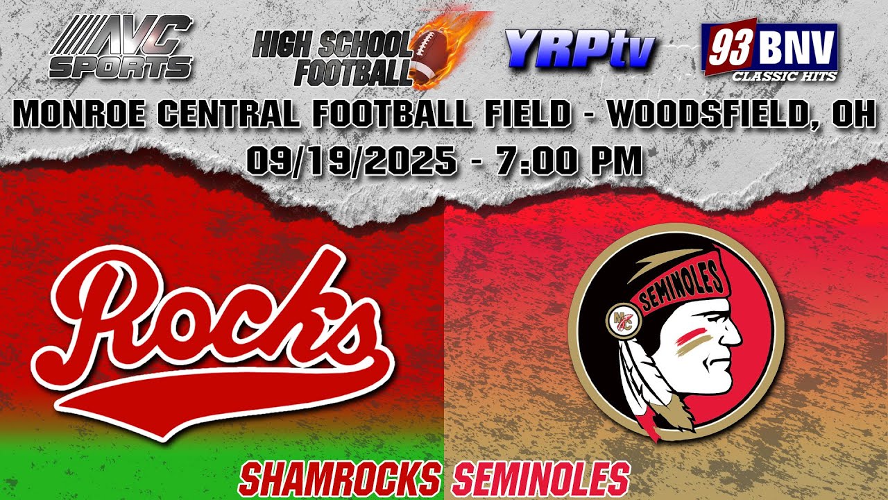 Barnesville Shamrocks vs Monroe Central Seminoles HS Football 09.19. ...