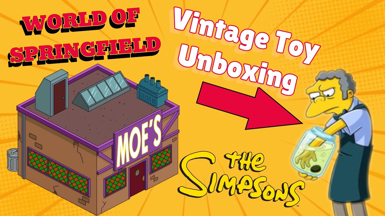 Vintage Simpsons Toy Unboxing- World Of Springfield Moe’s Tavern - YouTube