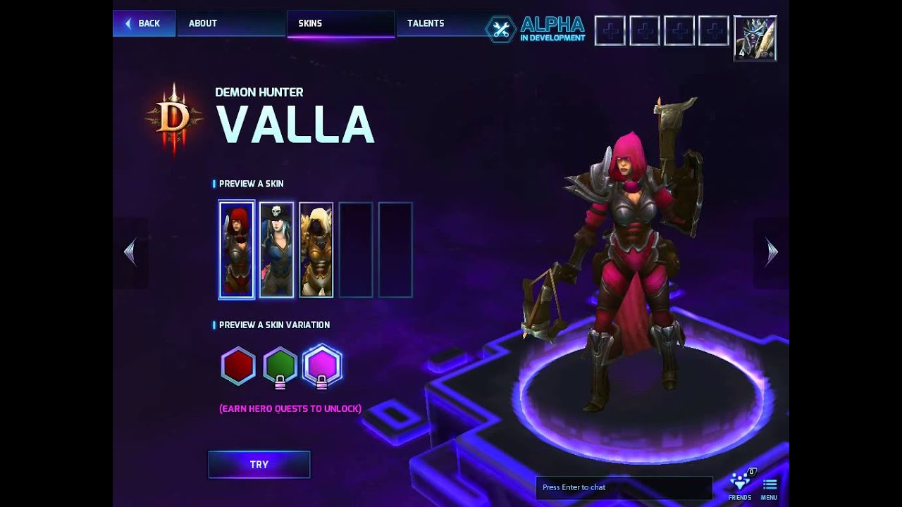 Heroes Of The Storm Valla Skins and Re-Colors - YouTube