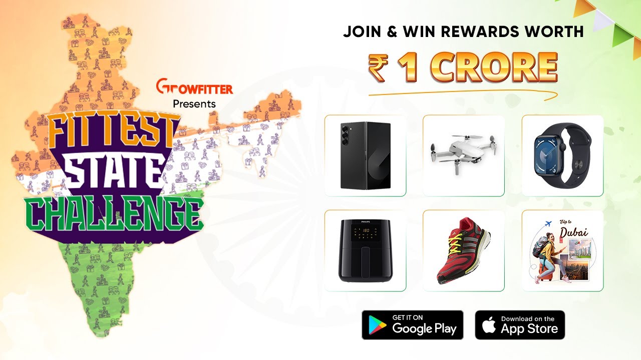 Growfitter presents Fittest State Challenge - Walk, Refer & Win Rewards ...