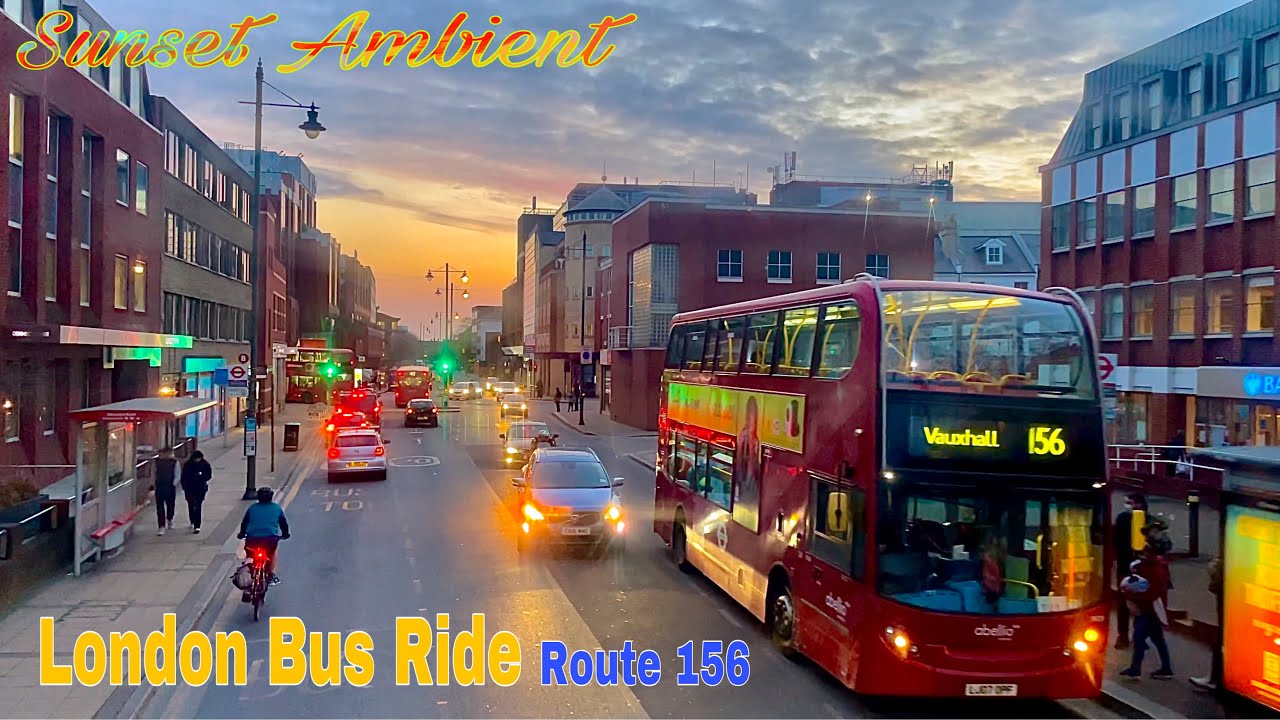 London Bus Ride 🇬🇧 Route 156 - Wandsworth to Wimbledon Journey - YouTube