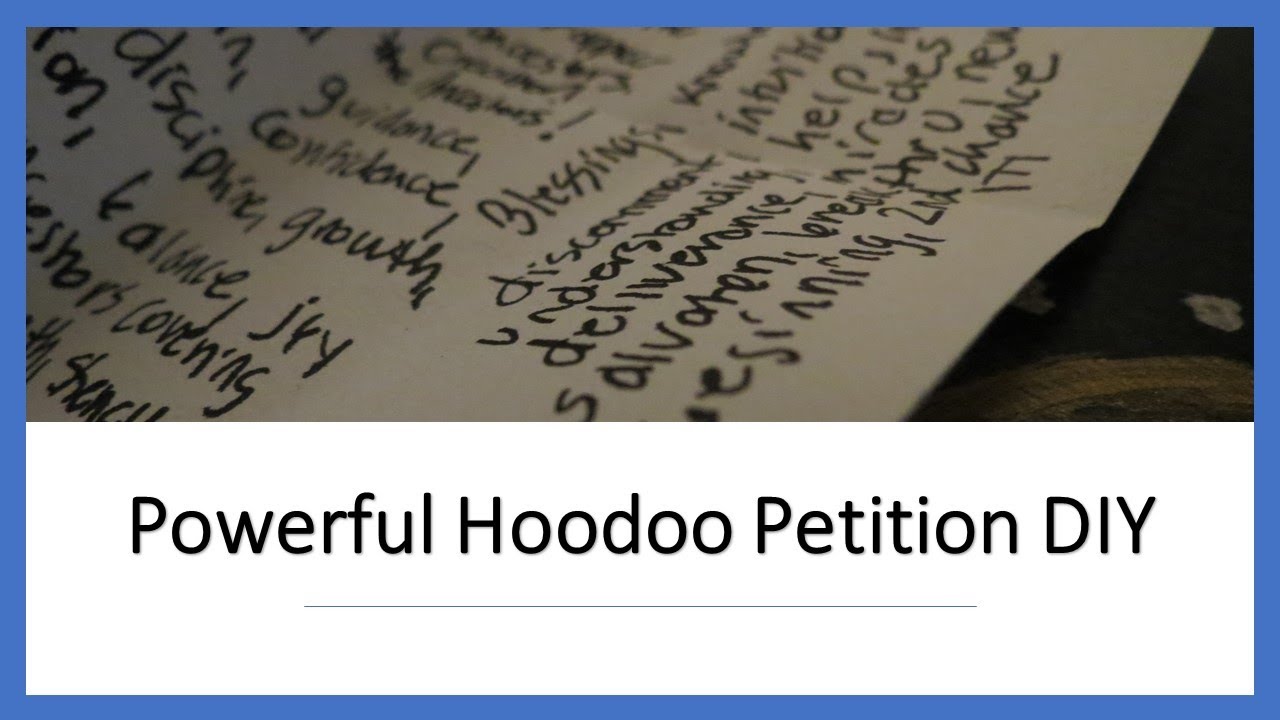 Huldah's Hoodoo Powerful Petition U Can Do - YouTube