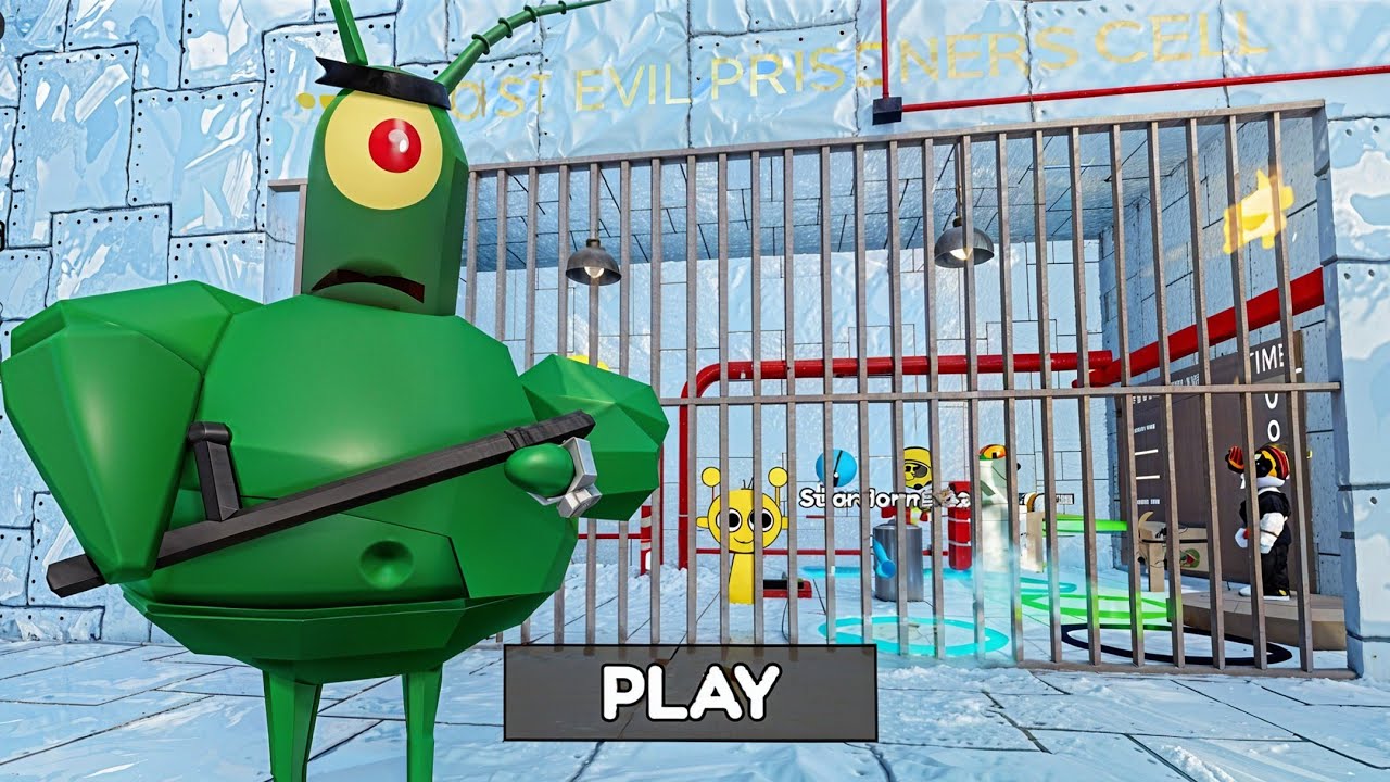 GREEN PLANKTON BARRY'S PRISON RUN (Obby) #roblox #scaryobby - YouTube