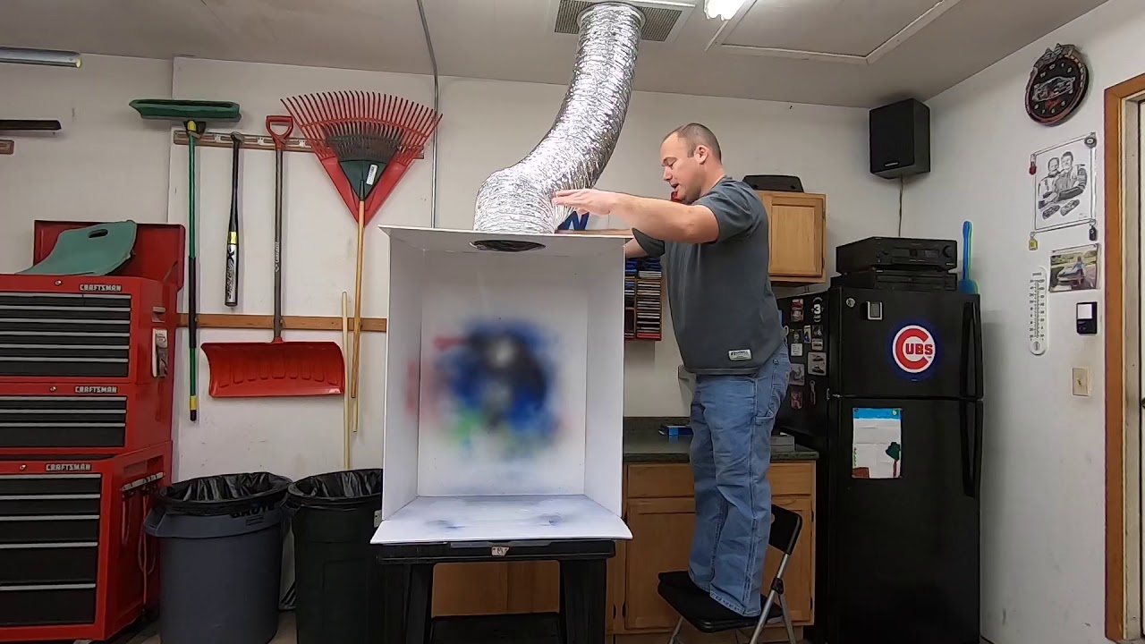 Homemade RC Paint booth/killerbody corvette Traxxas XO-1 painting part ...