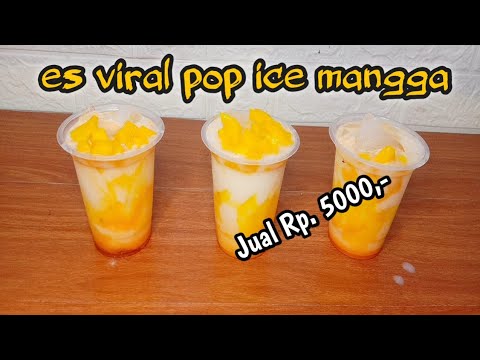 Es viral pop ice mangga‼️bikin nagih#esviral #minumankekinian - YouTube