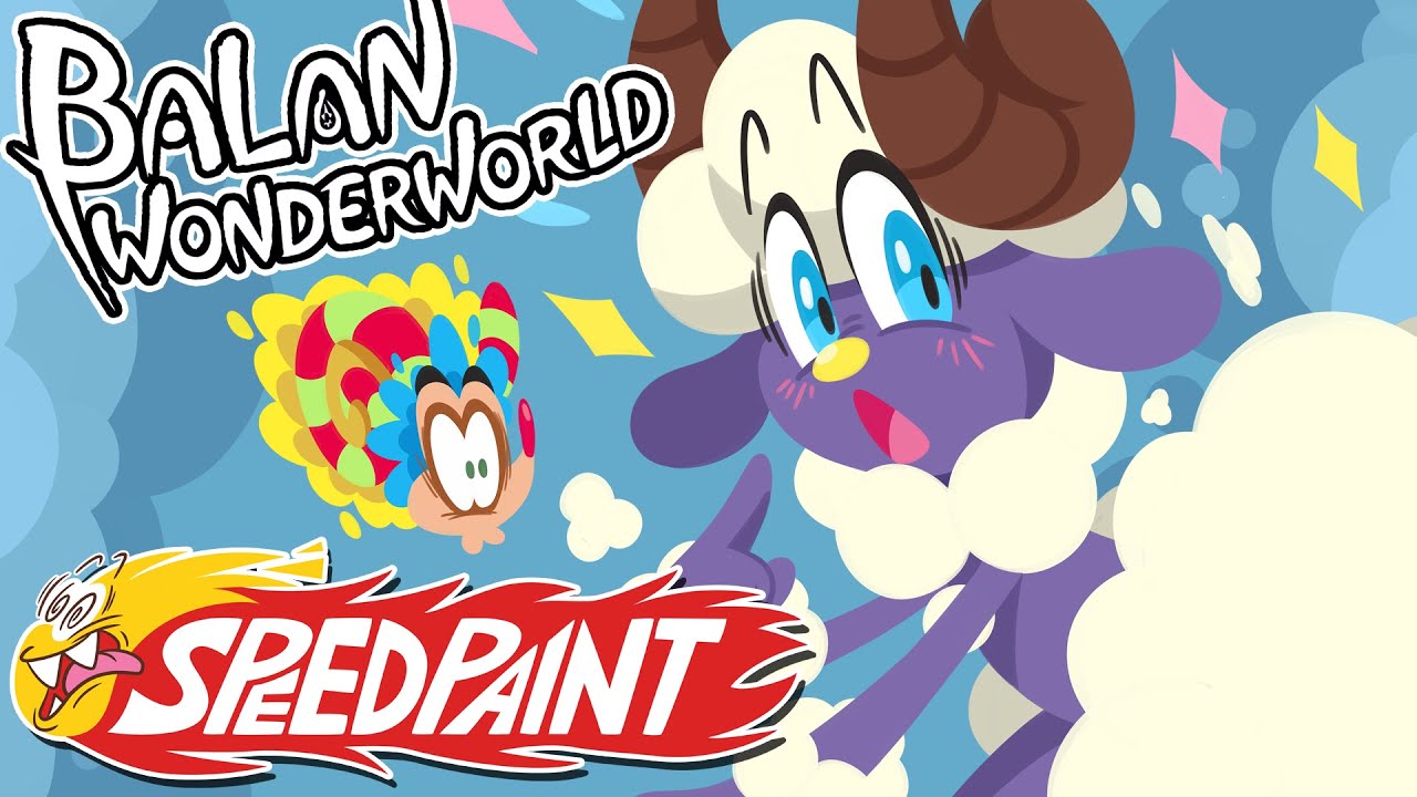 Balan Wonderworld Speedpaint - Soaring Sheep n' Shleep! - YouTube