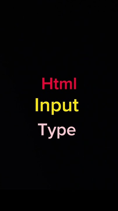 Html Input Type 🧑‍💻 Coder Webdesign Programming Softwareengineer Coding Html Coder Css
