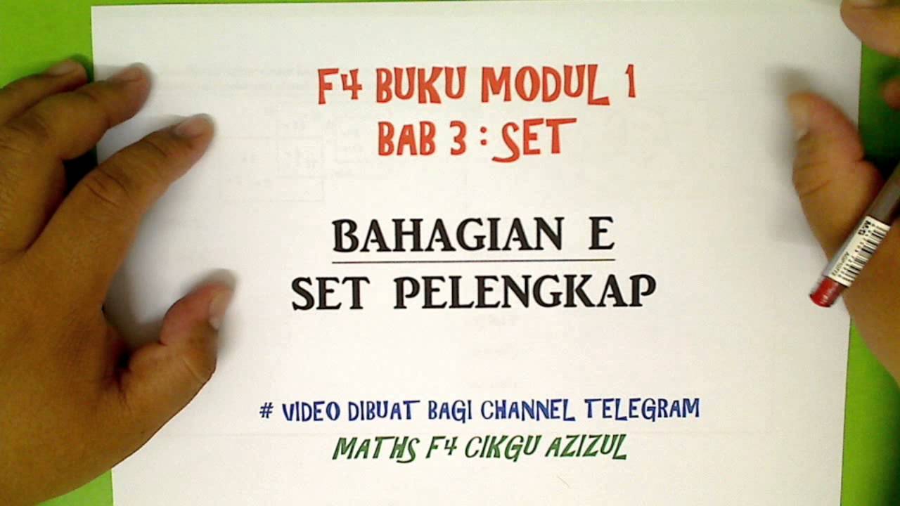 F4. BAB 3: SET. BAH E: SET PELENGKAP. NO 1a - YouTube