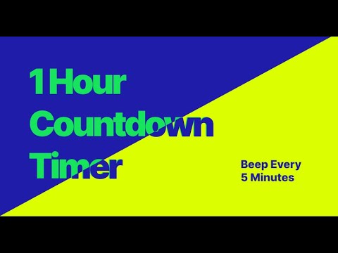 1 Hour Countdown Timer (Beep Every 5 Minutes) - Focus & Productivity ...