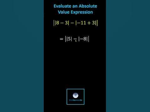 Challenge: Evaluate an Absolute Value Expression - YouTube