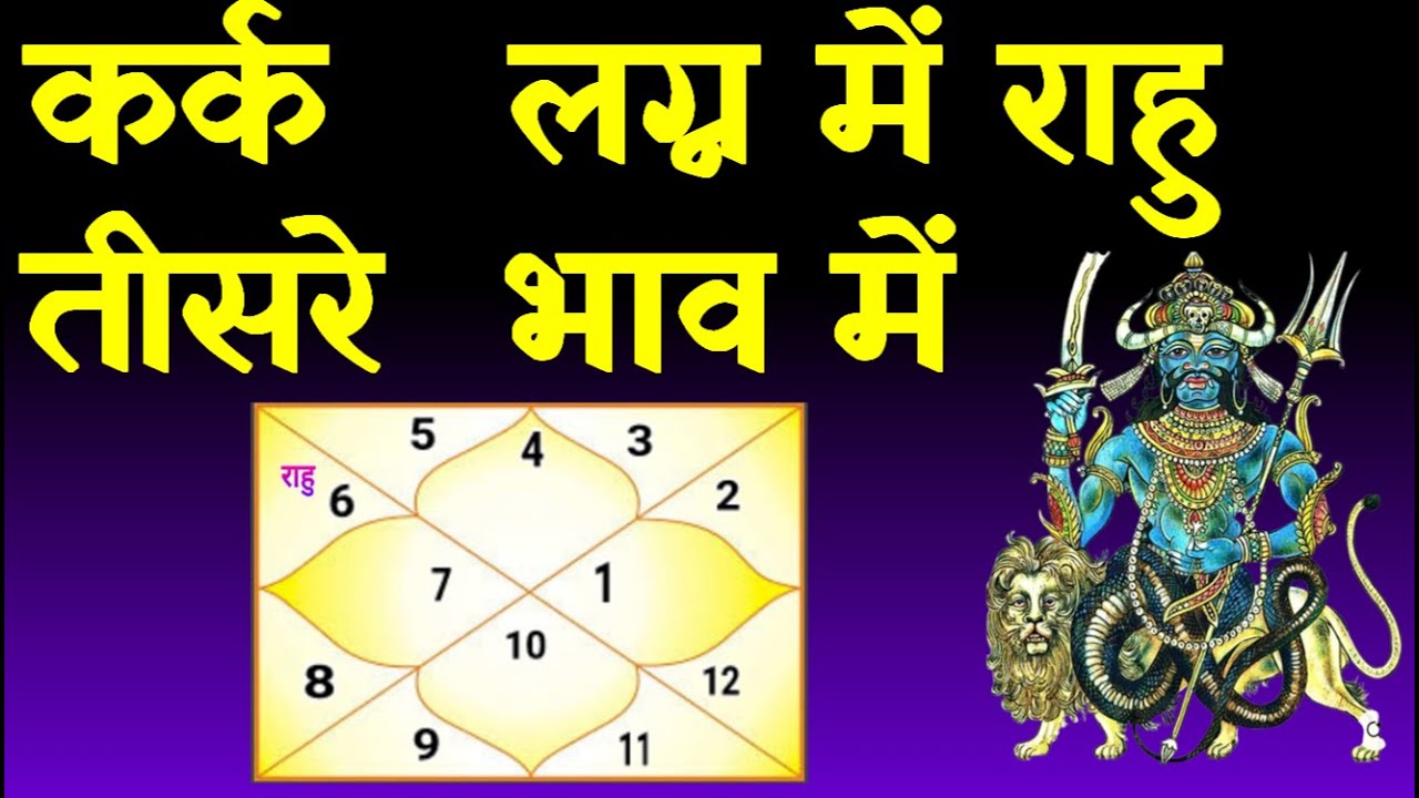 Rahu in 3rd House Cancer Ascendant(कर्क लग्न में राहु तीसरे भाव में ...