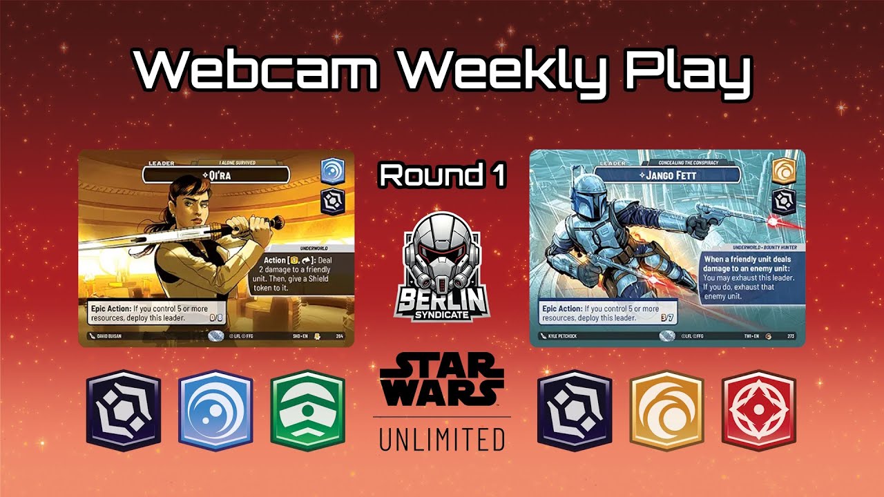Qi'ra ECL vs. Jango Tarkintown | Star Wars Unlimited | Webcam Weekly Play 06.02.2025 - YouTube