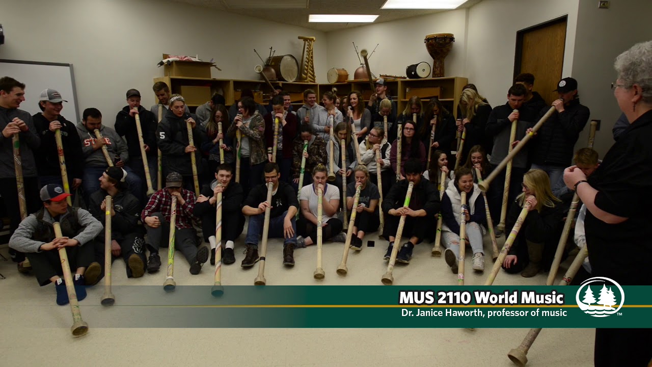 World Music class experiments with didgeridoos - YouTube