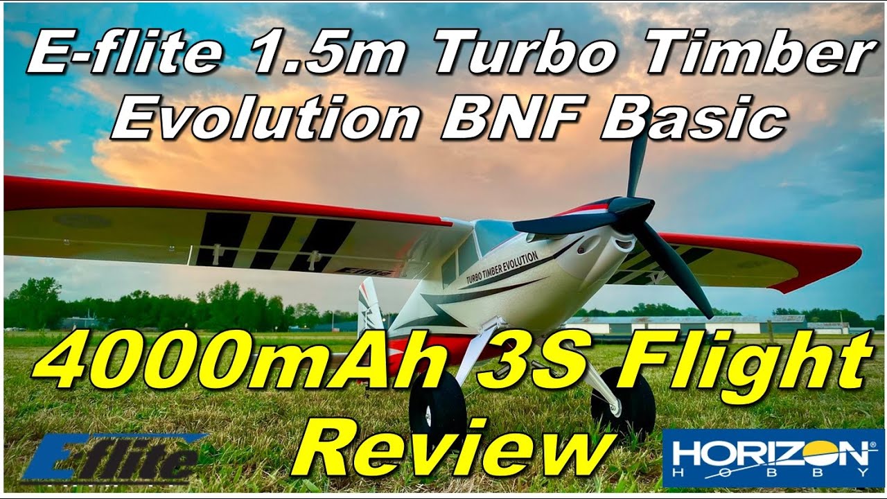 New E-flite Turbo Timber Evolution 1.5m BNF Basic flying on a Spektrum ...
