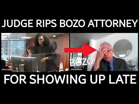 judge Simmons RIPS bozo attorney for being late