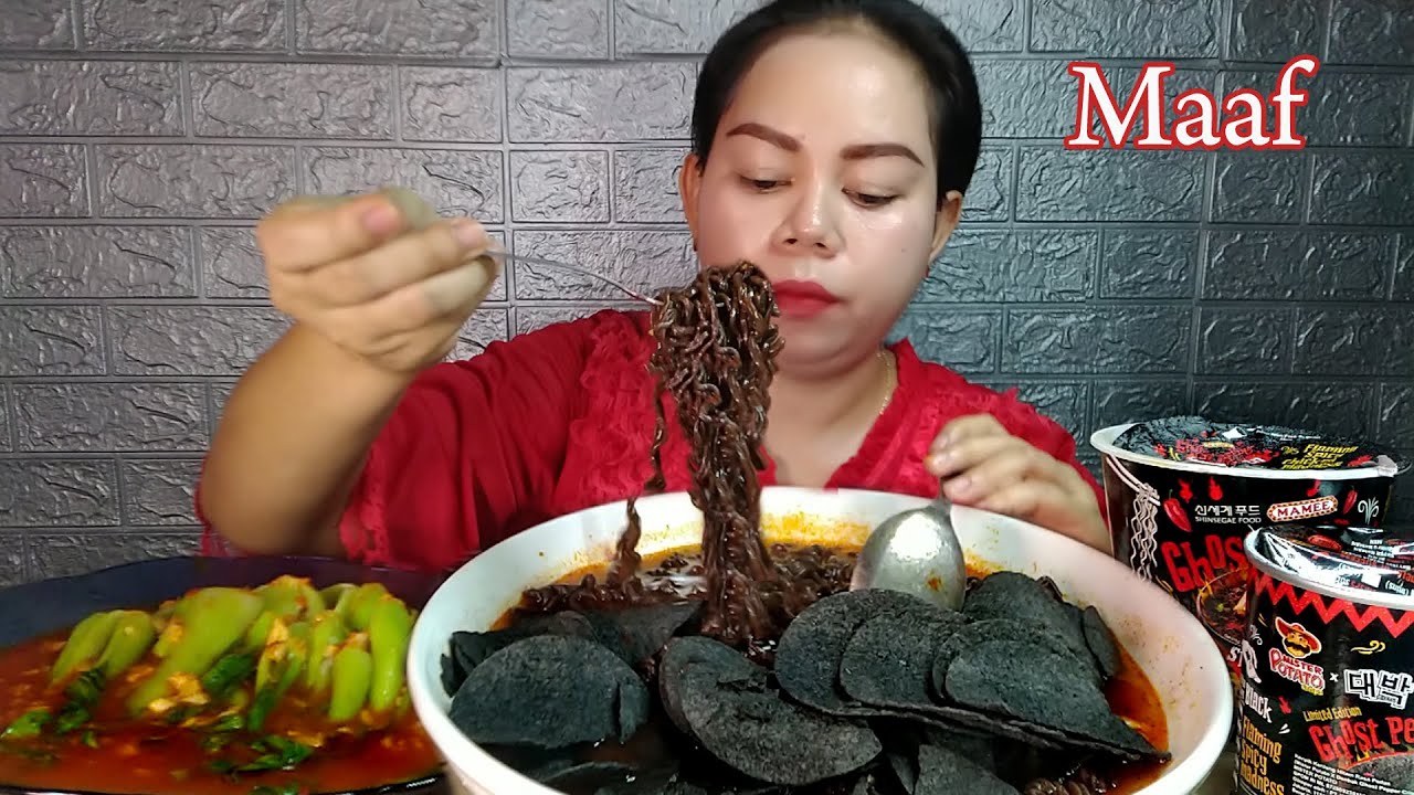 Mamee Ghost Pepper di bikin kuah ternyata enak🤤🤤 bakcoy extra cabe ...