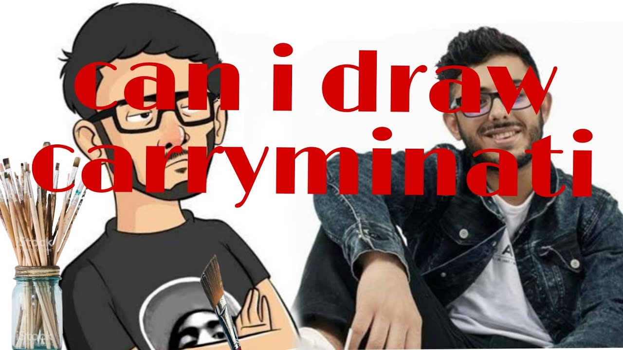 Easy carryminati Drawing |draw bitmoji of carryminati with acrylic ...