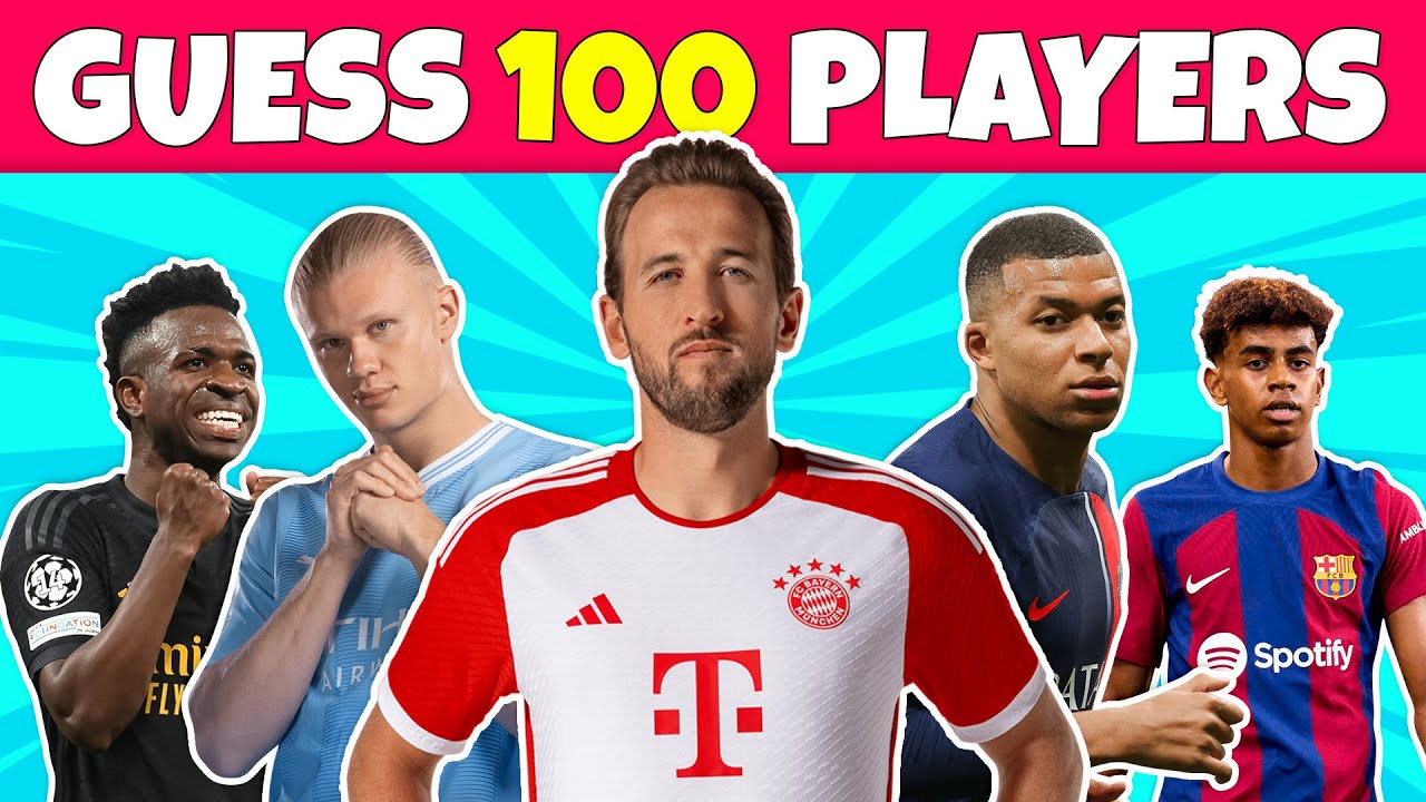 Guess 100 Football Players in 3 Seconds | Easy to Impossible | Football ...