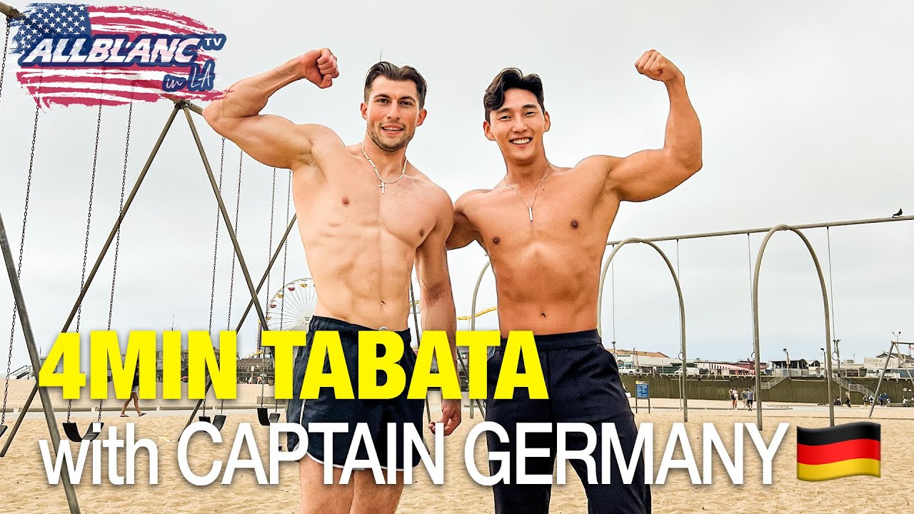 LA 머슬비치 독일 핫가이가 타바타를 하고난 뒤 반응은? l MUSCLE BEACH WORKOUT WITH GERMAN HOT ...