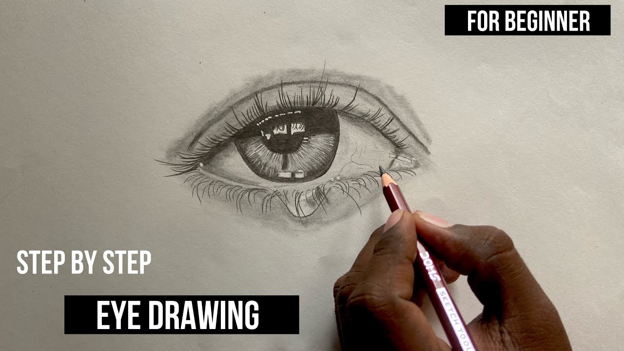 Realistic Eye Drawing Tutorial For Beginners | realistic eye tutorial ...