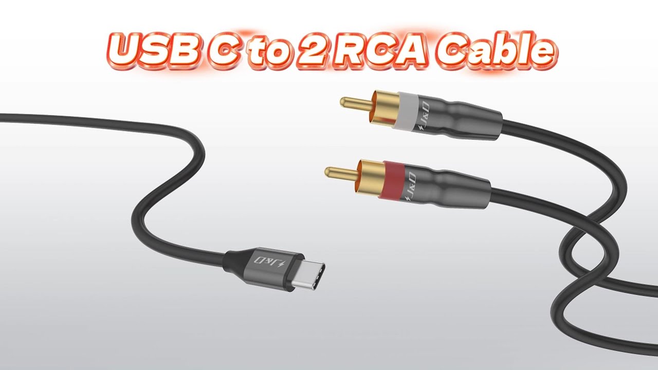 USB C to 2 RCA Cable - YouTube