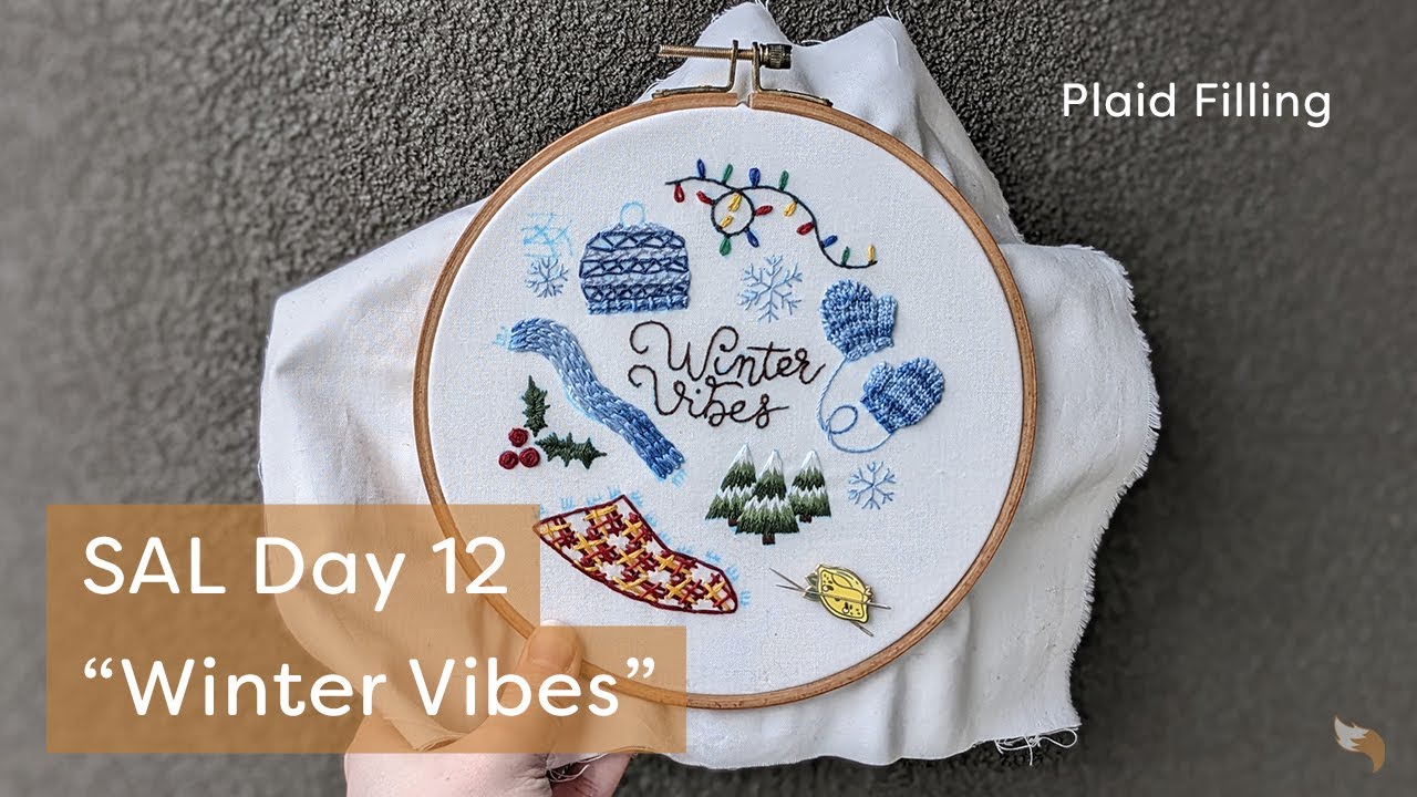 Stitch-along - "Winter Vibes" - Day 12 - Plaid Filling - YouTube