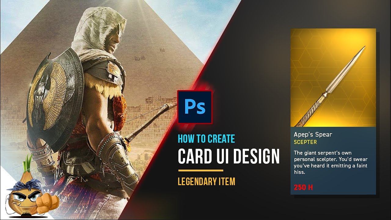 UI card design with Photoshop. Learn to recreate it! Fast and easy ...