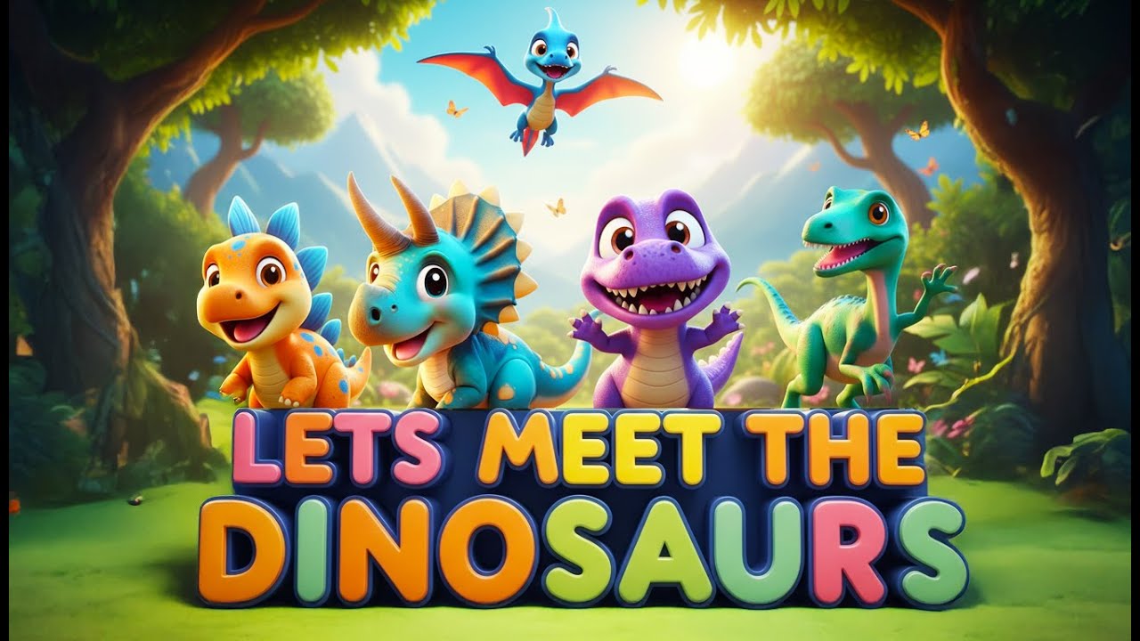 Let's Meet the Dinosaurs! Fun 3D Song for Kids | Educational Animation ...