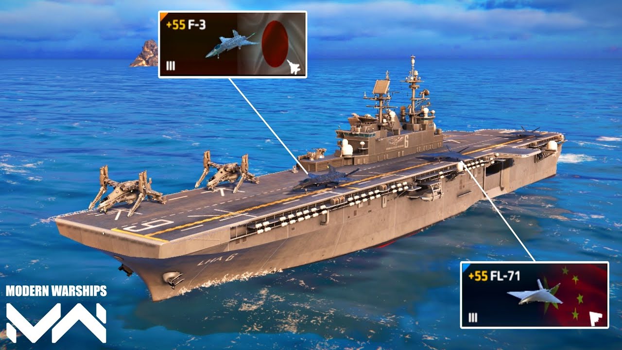 USS AMERICA - Tier 3 Best Aircraft Carrier Without Bomber! Using Best ...