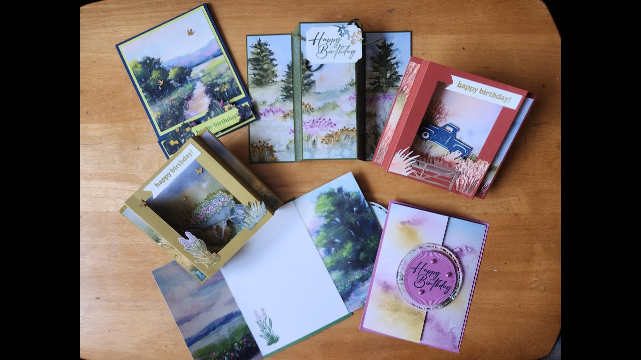 Fun-folds with picturesque papers - YouTube