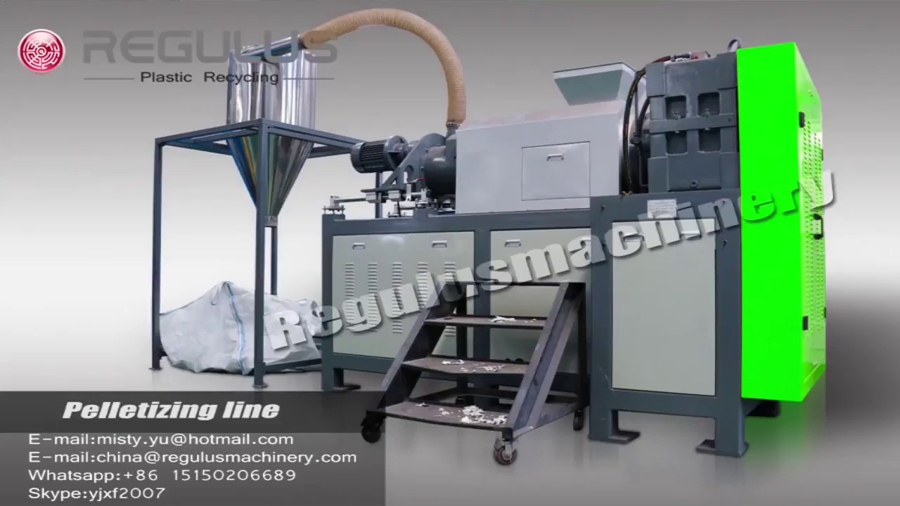 Squeezing machine of PP recycle machine - YouTube