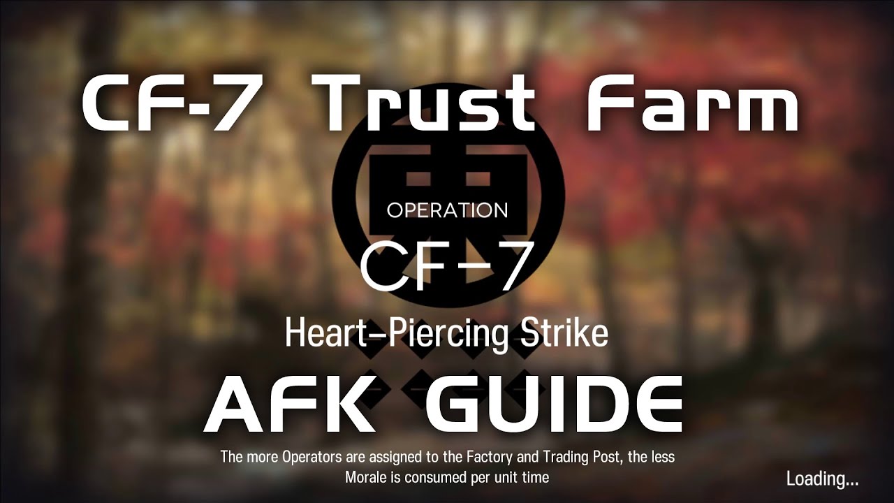 CF-7 Trust Farm | AFK Easy Guide | A Flurry to the Flame | 【Arknights ...