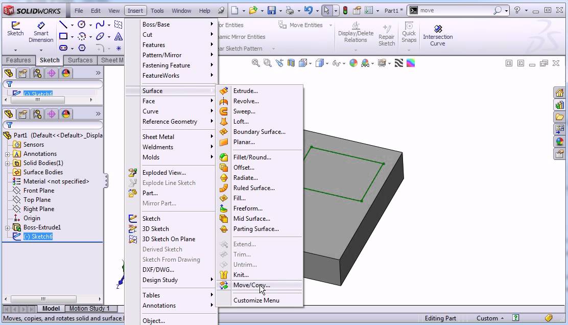 SOLIDWORKS Command Search - YouTube