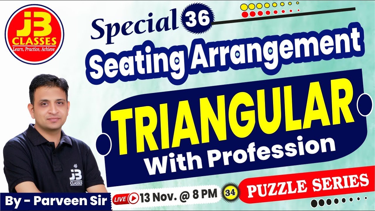 Special "36"PUZZLE SERIES | Reasoning by Parveen Sir | TRIANGULAR based ...